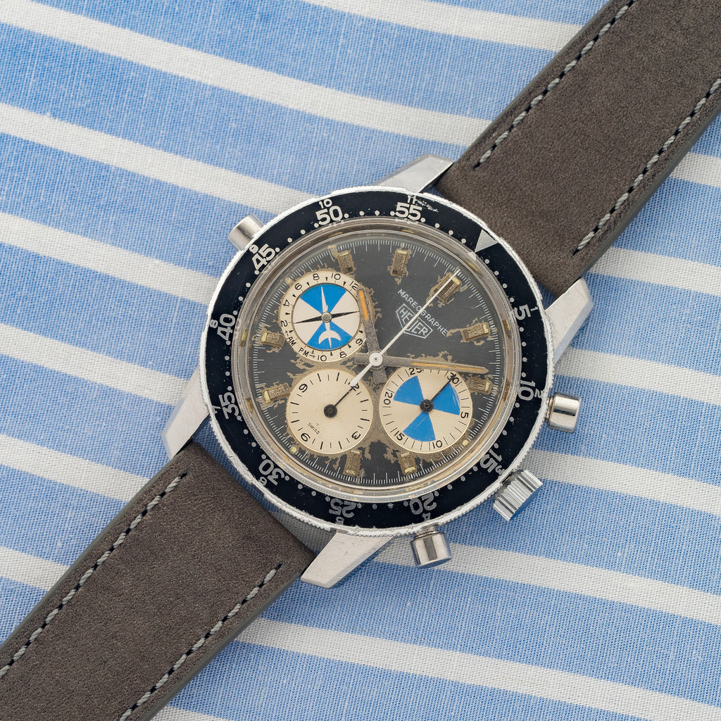Heuer Mareograph 2446C w/Patina Dial - Very Rare/*Unpolished ...