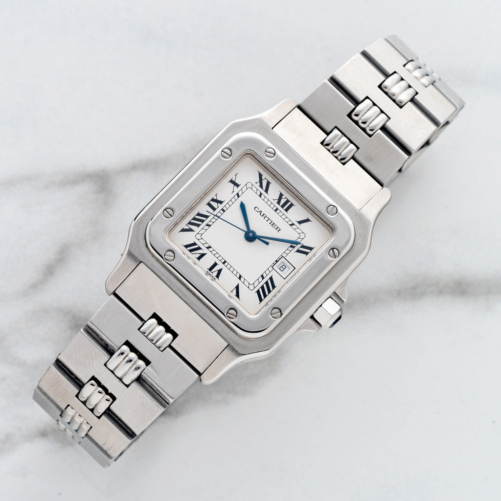Cartier Santos Carrée 2960 - Stainless Steel w/Godron Bracelet ...