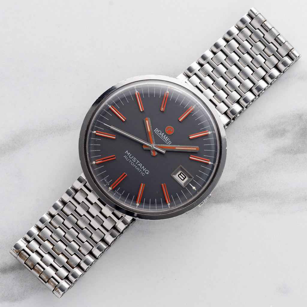 Roamer Mustang w/Bracelet - "UFO" Case - Rare/*Unpolished* – Collectors ...