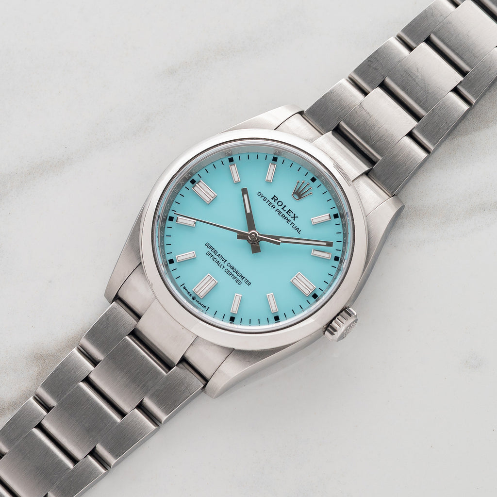 Rolex Oyster Perpetual (36) "Tiffany" Dial 126000 - Full Set/*Unpolish ...