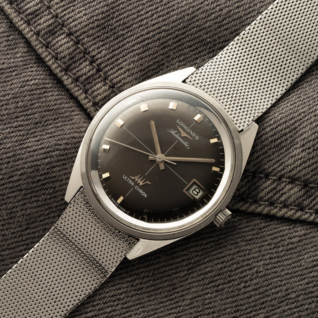 Longines Ultra-Chron - Rare Grey Crosshair Dial w/Bracelet – Collectors ...